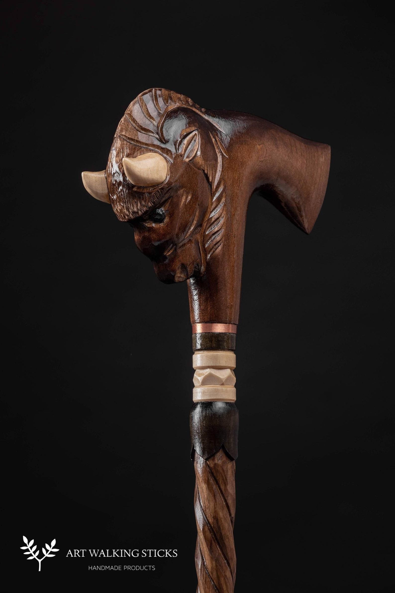 Bull Walking Cane for Men, Fancy Canes Hand Carved Stick and Cane ...