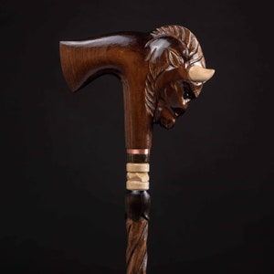 Bull Walking Cane for Men, Fancy Canes Hand Carved Stick and Cane ...