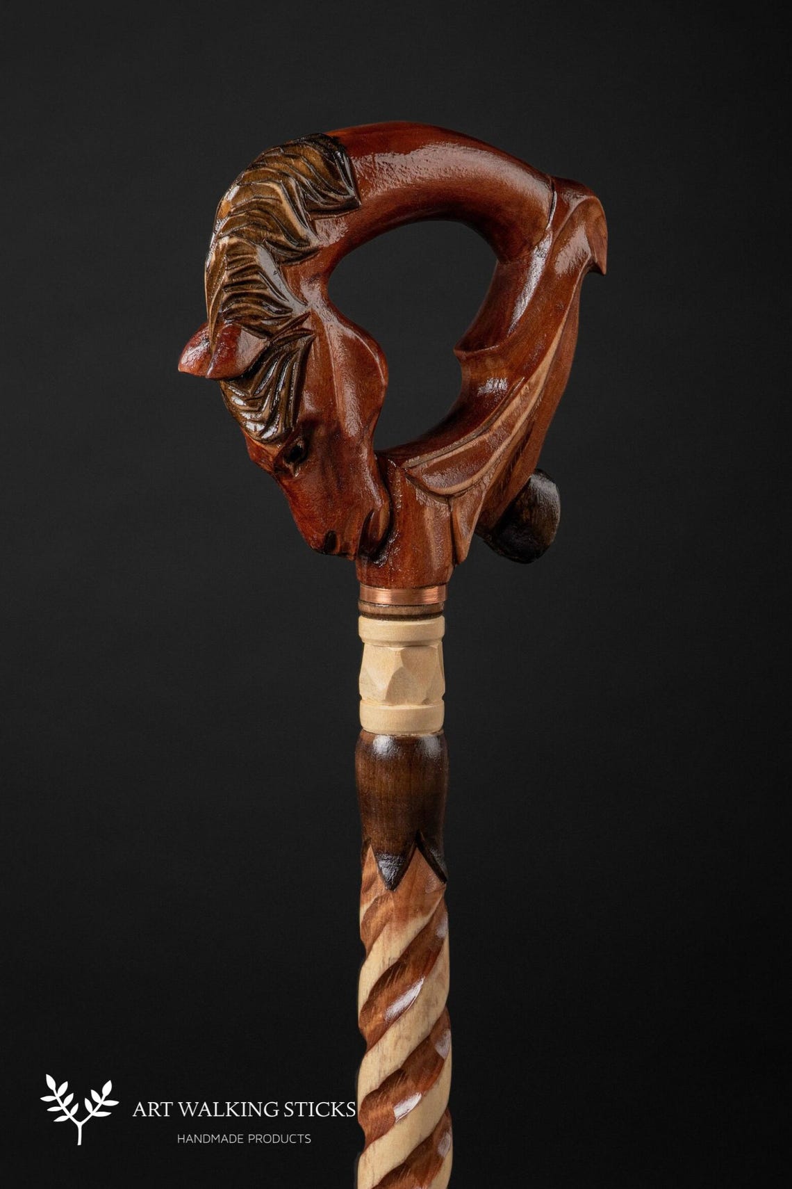 Wooden Walking Stick Horse Designer Canes for Men and Women - Etsy