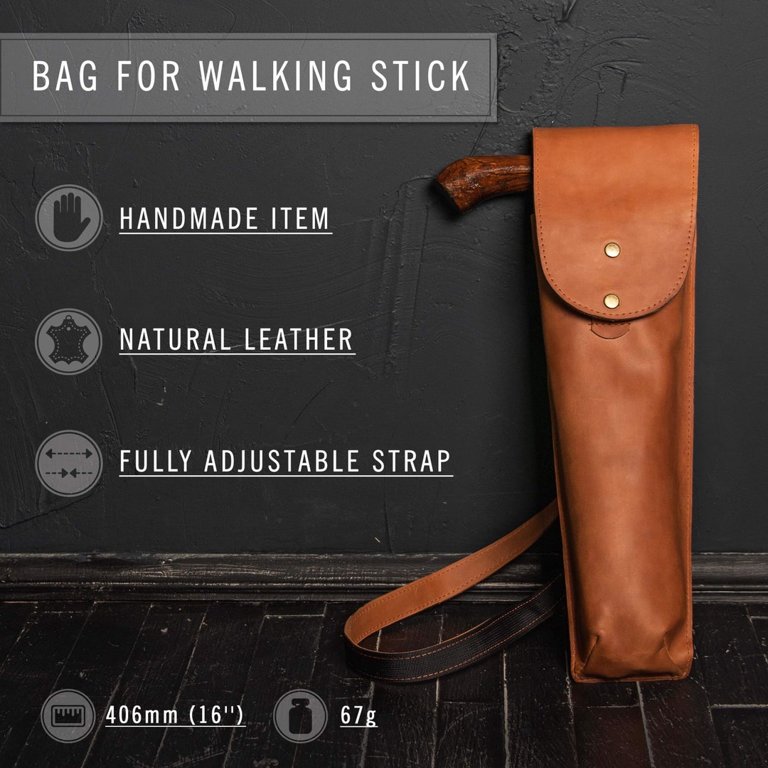 All Colors - Bag for Walking Stick Storage, Walking Cane Case Leather ...