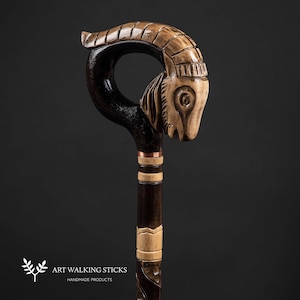 Ram's Head Walking Cane: A Stylish and Sturdy Gift for Both Men and ...