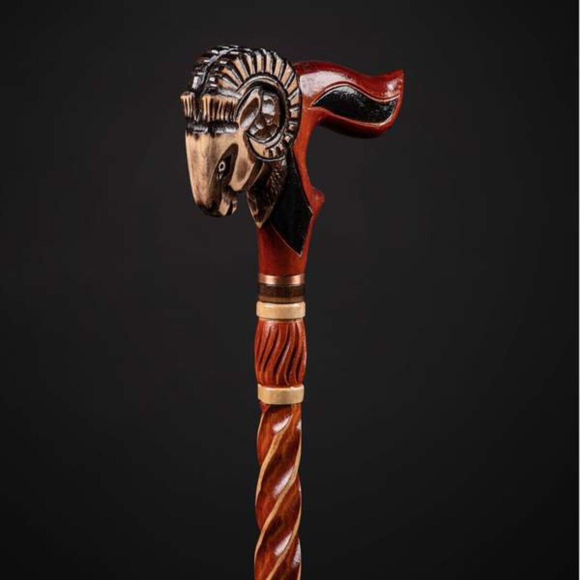 Hand Carved Waking Cane for Gift Animal Collection - Etsy