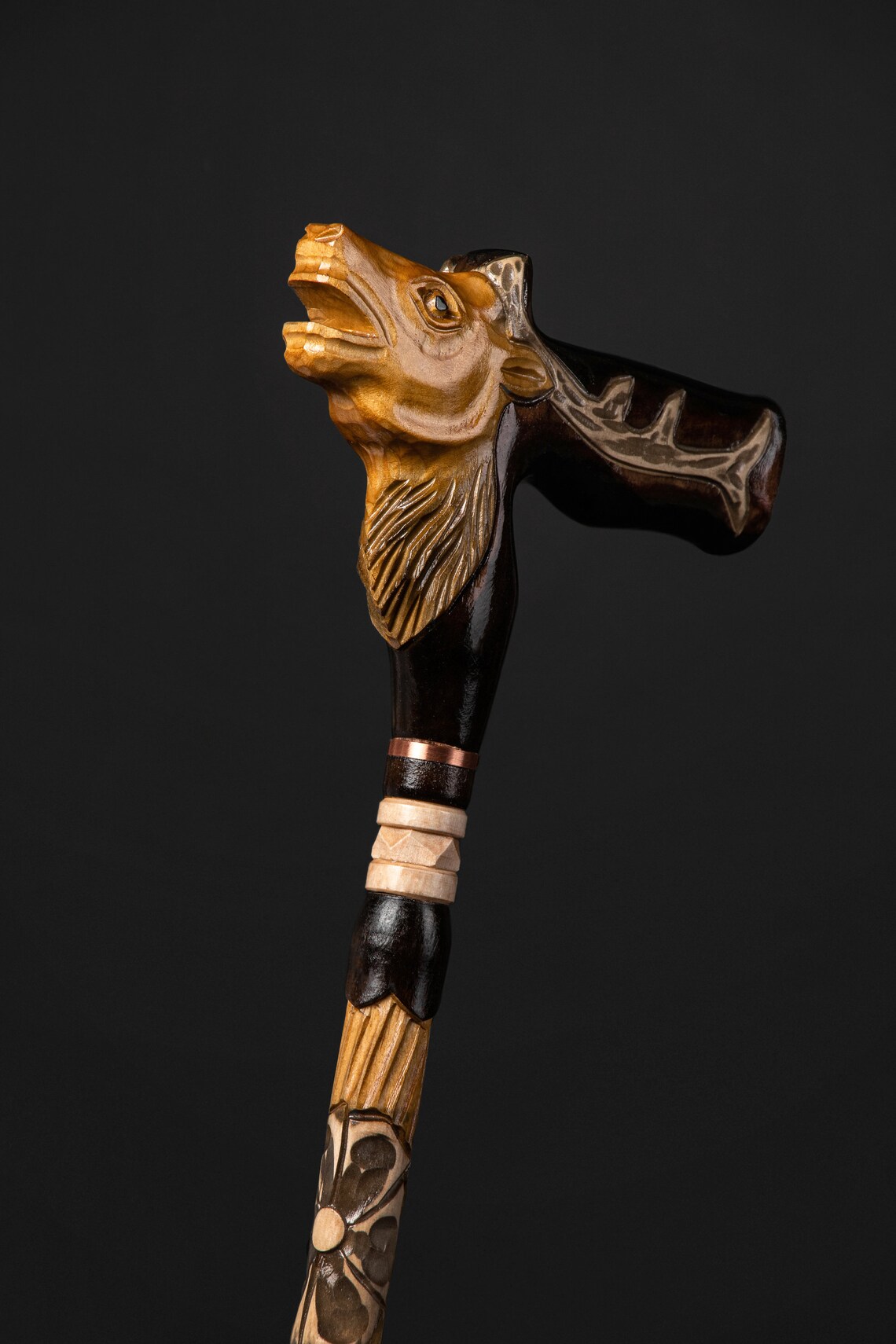 Red Deer Hand Carved Walking Cane Pimp Walking Sticks Fashion - Etsy
