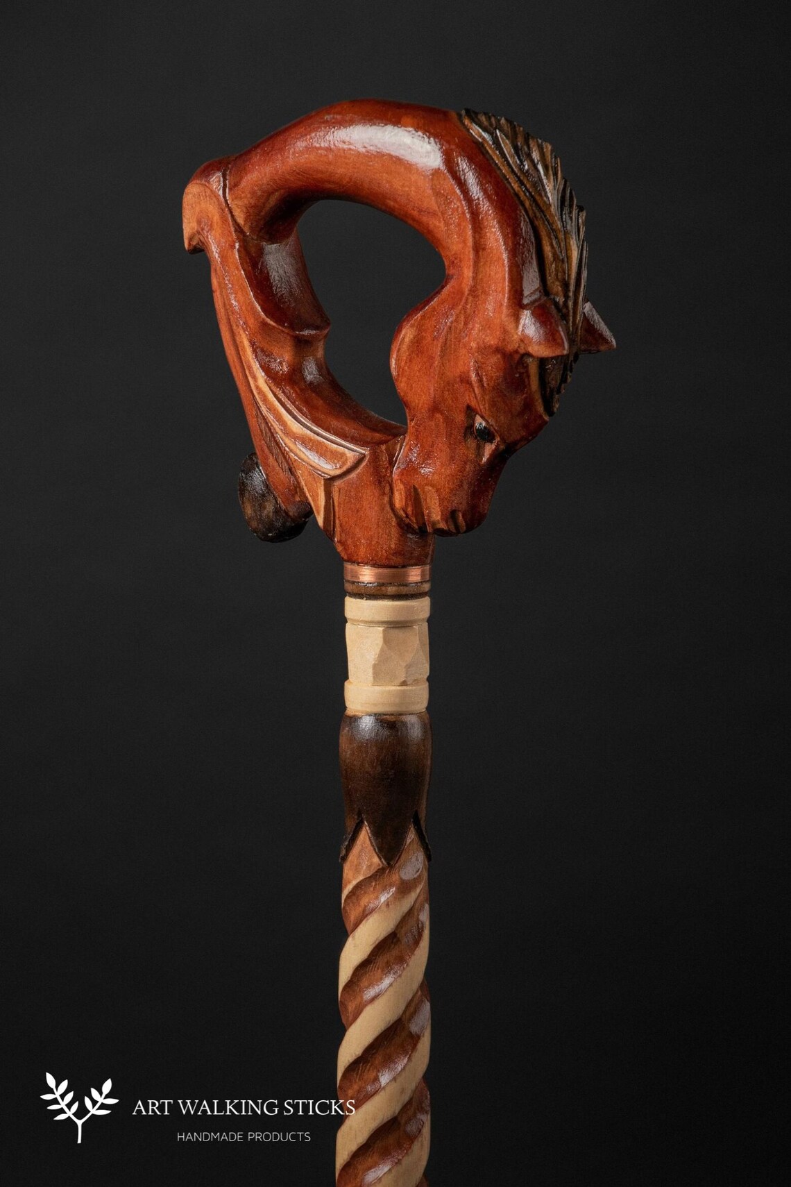 Wooden Walking Stick Horse Designer Canes for Men and Women - Etsy