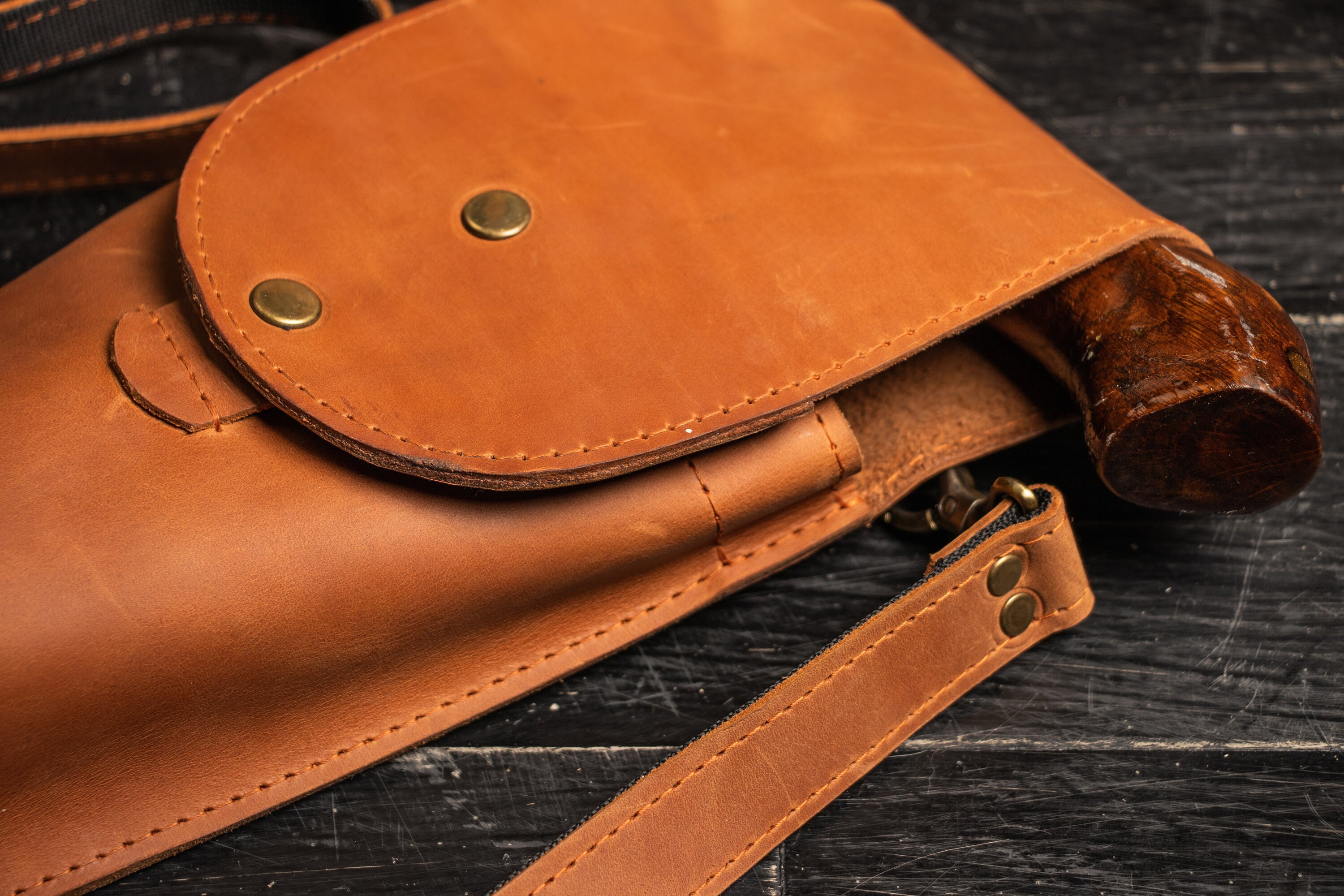 Brown Bag for Walking Stick Storage Walking Cane Case Leather | Etsy