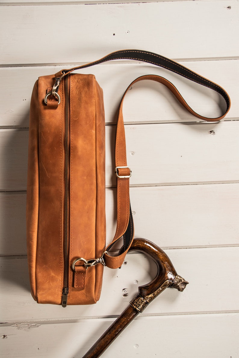 Travel- Bag for Walking Stick Storage, Walking Cane Case Leather - Cane ...