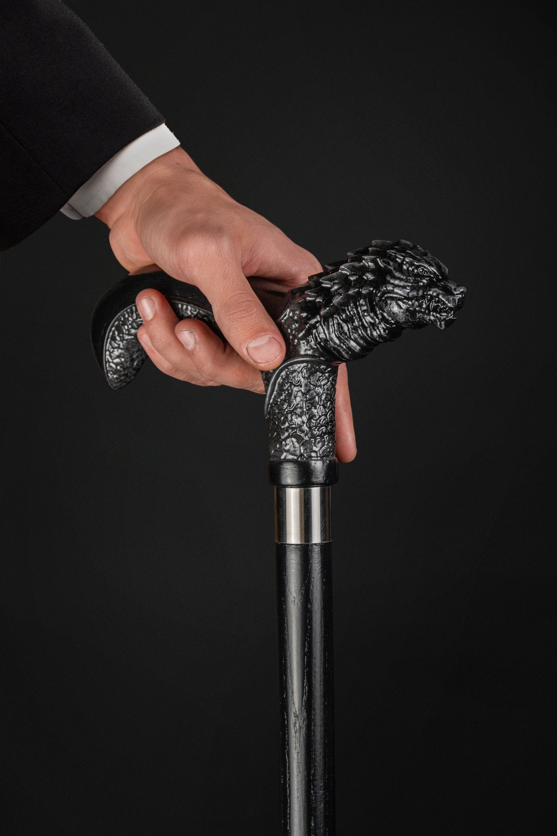 Mutant Dinosaur Walking Cane Handmade Natural Wood Monster | Etsy