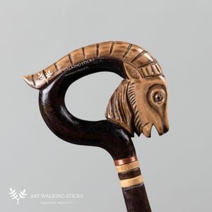 Ram's Head Walking Cane: A Stylish and Sturdy Gift for Both Men and ...