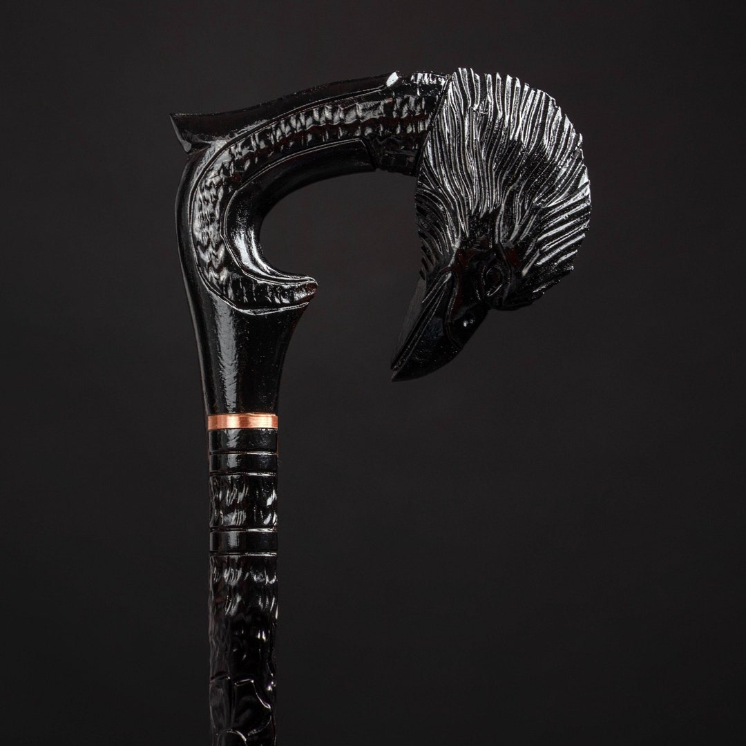 Modern Crazy Wooden Raven Walking Cane With Crow Design for Men and ...