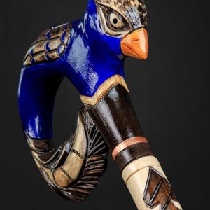 Phoenix Wooden Cane With Carved Handle: Decorative and Functional Wood ...