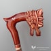 Phoenix Wooden Cane With Carved Handle: Decorative and Functional Wood ...