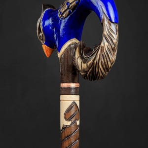 Phoenix Wooden Cane With Carved Handle: Decorative and Functional Wood ...