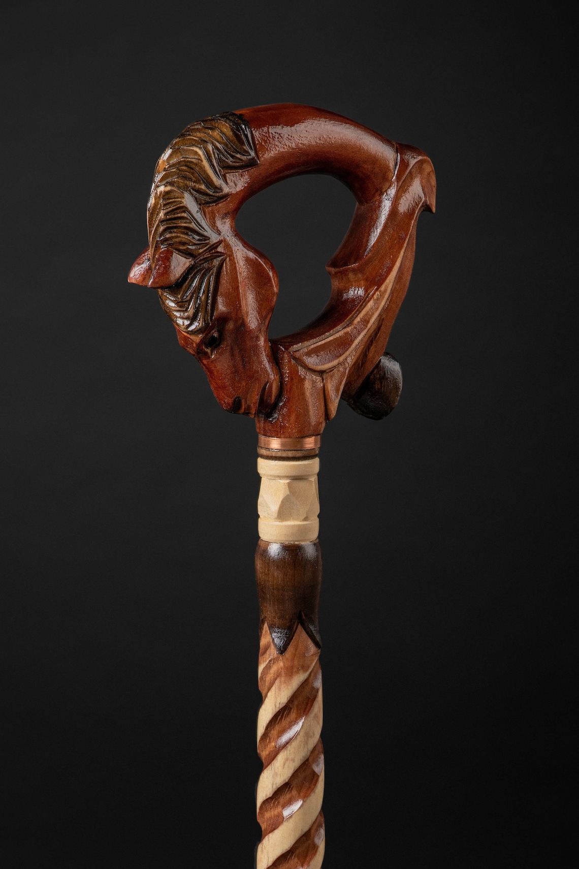 Wooden Walking Stick Horse Designer Canes for Men and Women - Etsy