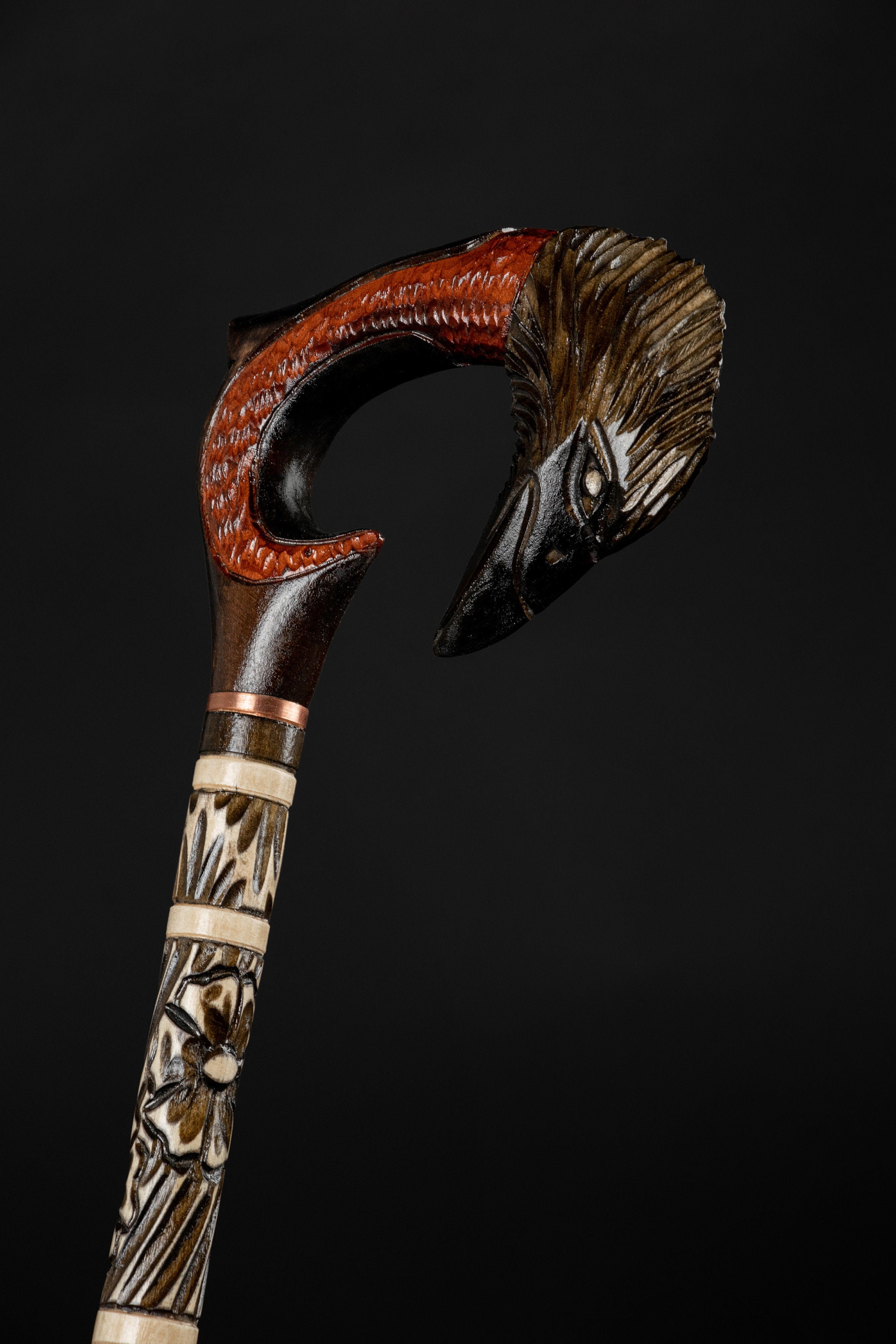 Carnival Cane Vintage Canes Raven Walking Sticks Gothic Сane | Etsy