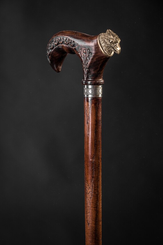 VIP Eagle Walking Stick Walking Cane Wood Cane Hand Carved | Etsy