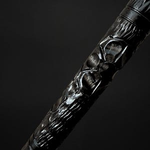 Black Raven Skull Walking Cane Hand-carved Crow, Gothic Modern Style - Etsy