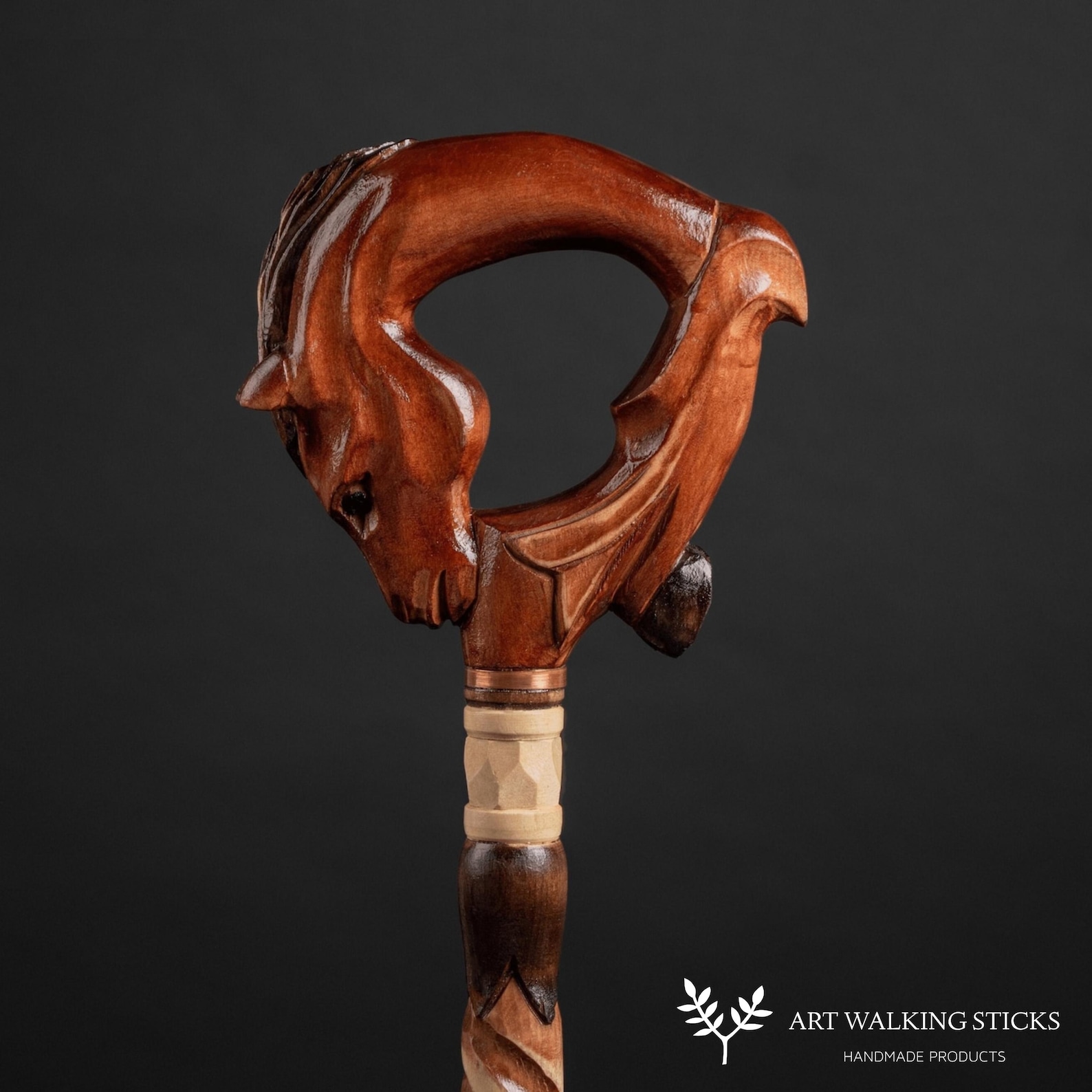 Wooden Walking Stick Horse Designer Canes for Men and Women - Etsy