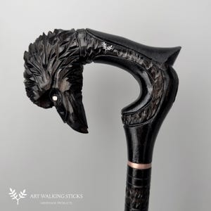 Modern Crazy Wooden Raven Walking Cane With Crow Design for Men and ...