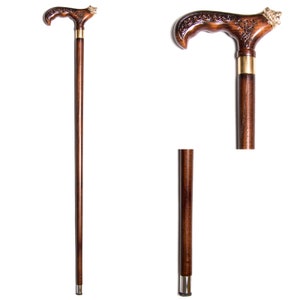 VIP Walking Stick Walking Cane Wood Cane Hand Carved Hiking Stick ...