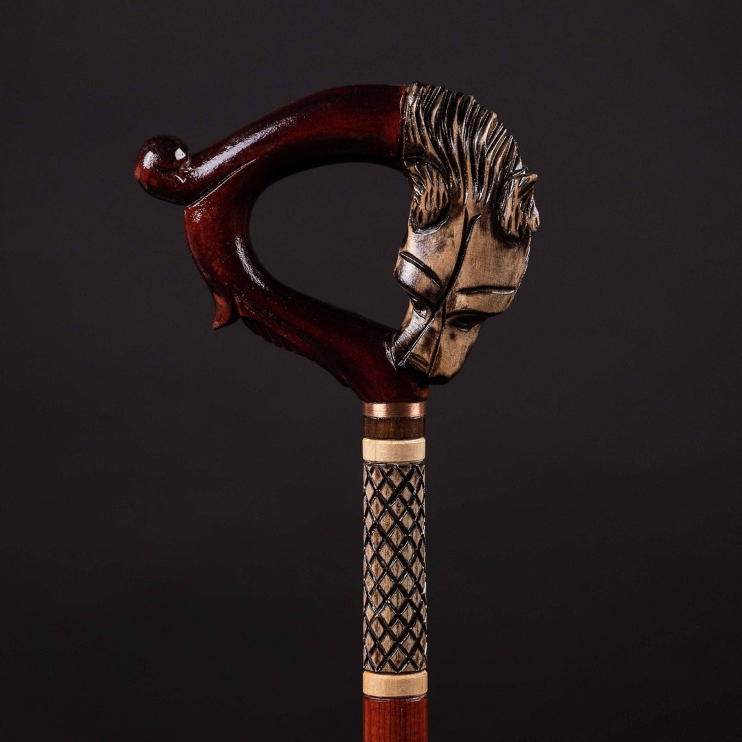 Wolf Head Canes for Both Men and Women, Exquisite Walking Stick With ...