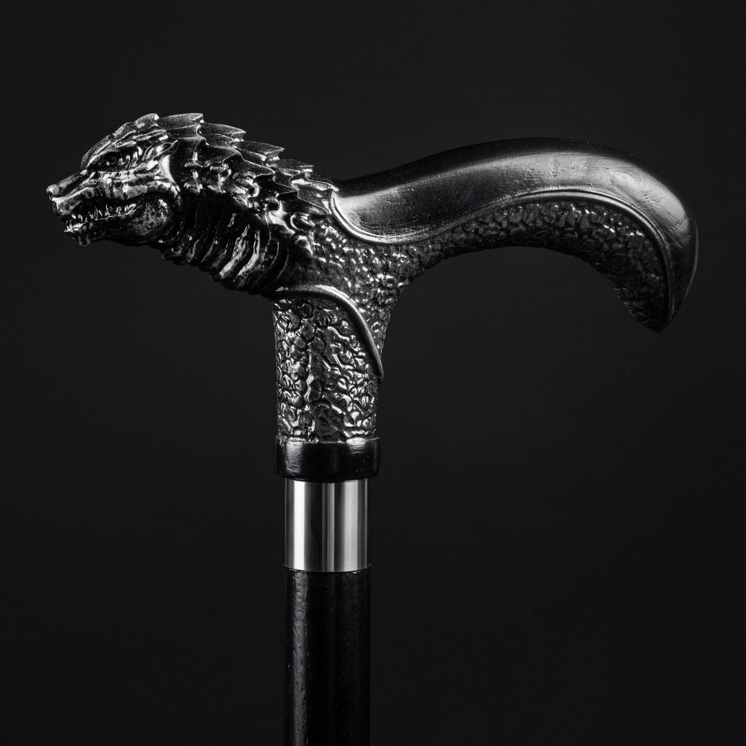 Mutant Dinosaur Walking Cane, Handmade Natural Wood Monster Walking ...