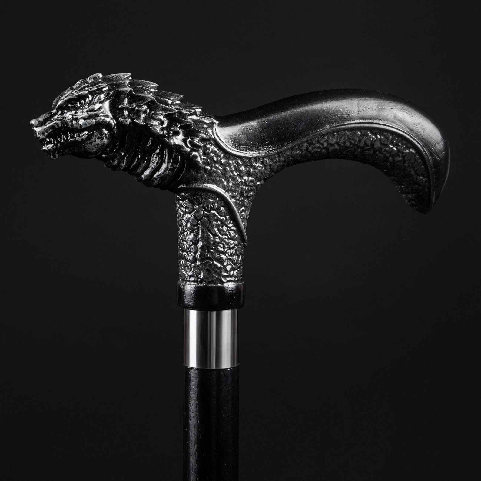 Mutant Dinosaur Walking Cane Handmade Natural Wood Monster | Etsy