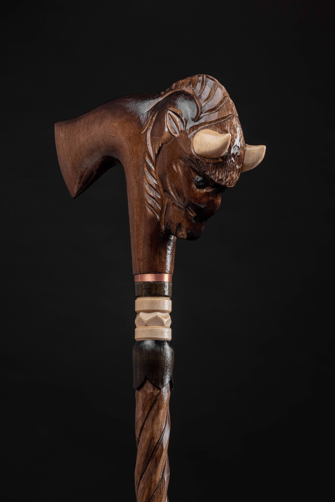 Bull Walking Cane for Men, Fancy Canes Hand Carved Stick and Cane ...