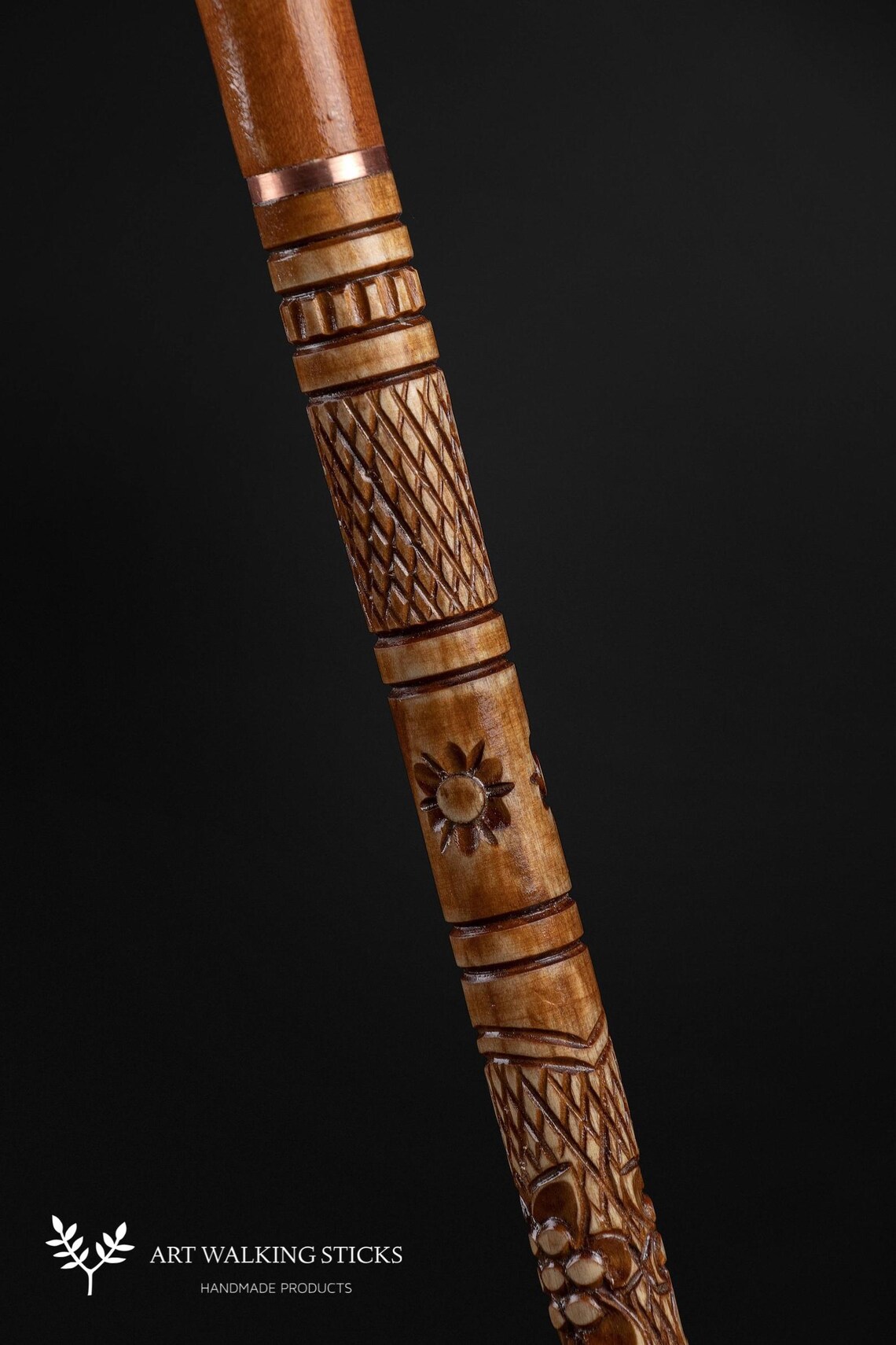 Handmade Eagle Walking Cane With Intricate Carvings - Unique Artisan ...