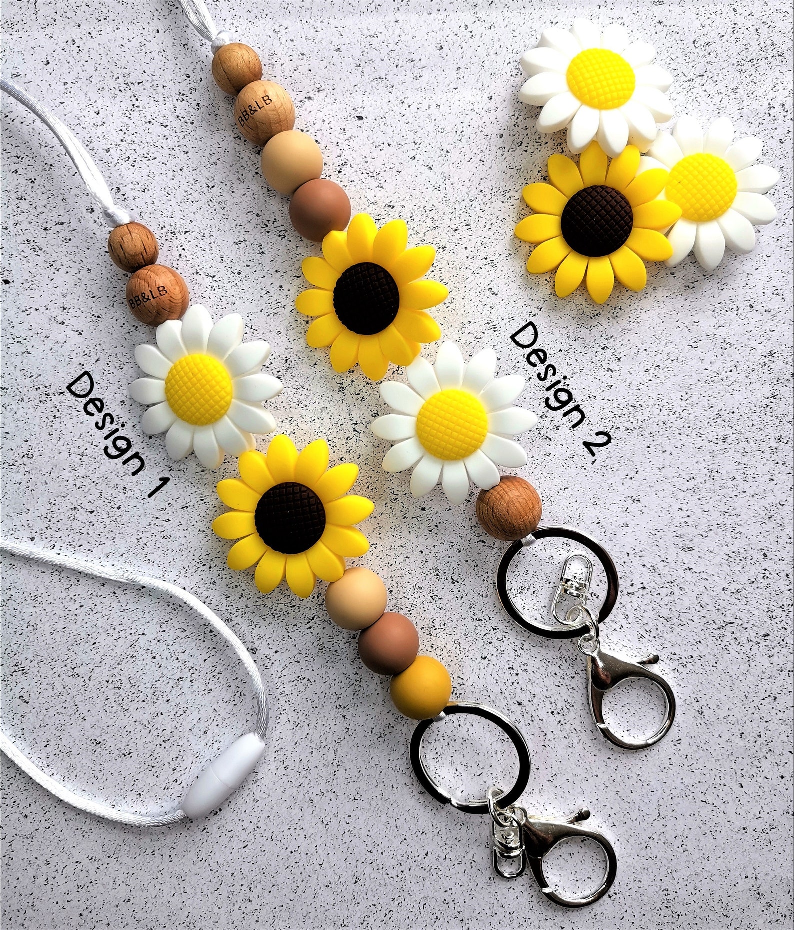 Boho Sunflower Lanyard Teacher/business Lanyard Personalised - Etsy