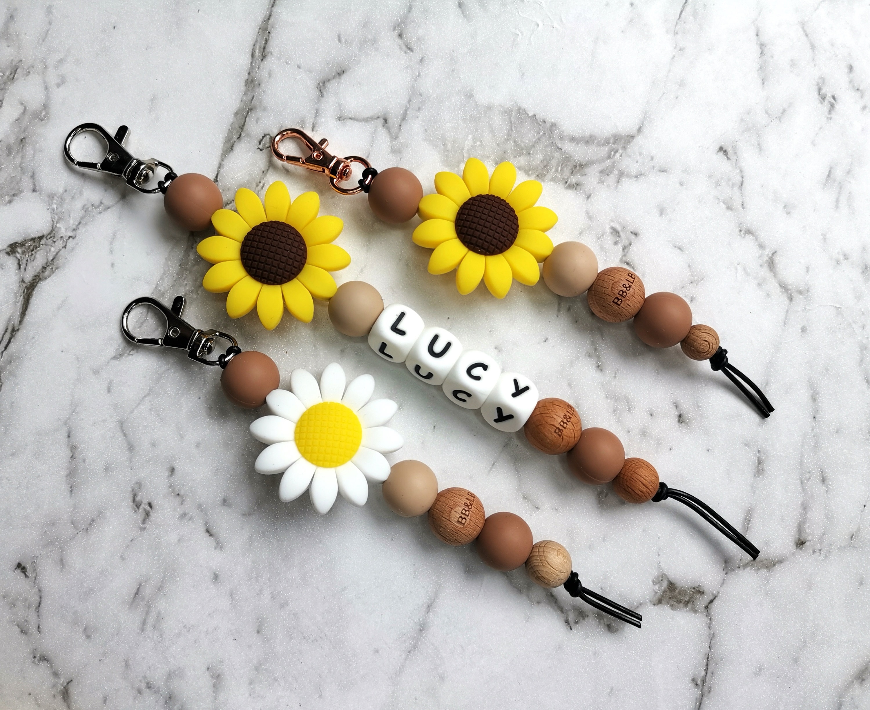 Sunflower Boho Key Ring Boho Style Sunflower Key Chain | Etsy