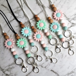 Gorgeous Pastel Sunflower Lanyards, Perfect Personalised Teacher Gift ...