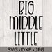 Big Middle Little Sibling Bundle Svg File Siblings Svg - Etsy
