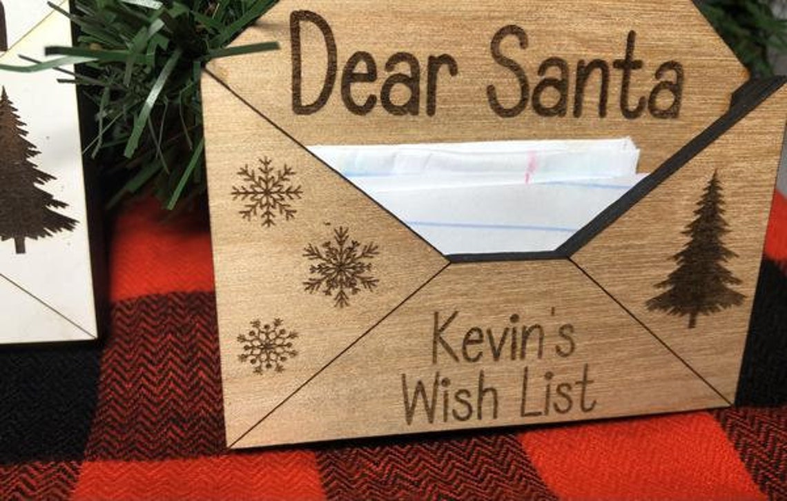 Personalized Wish List Envelope Christmas Ornament 2021 - Etsy