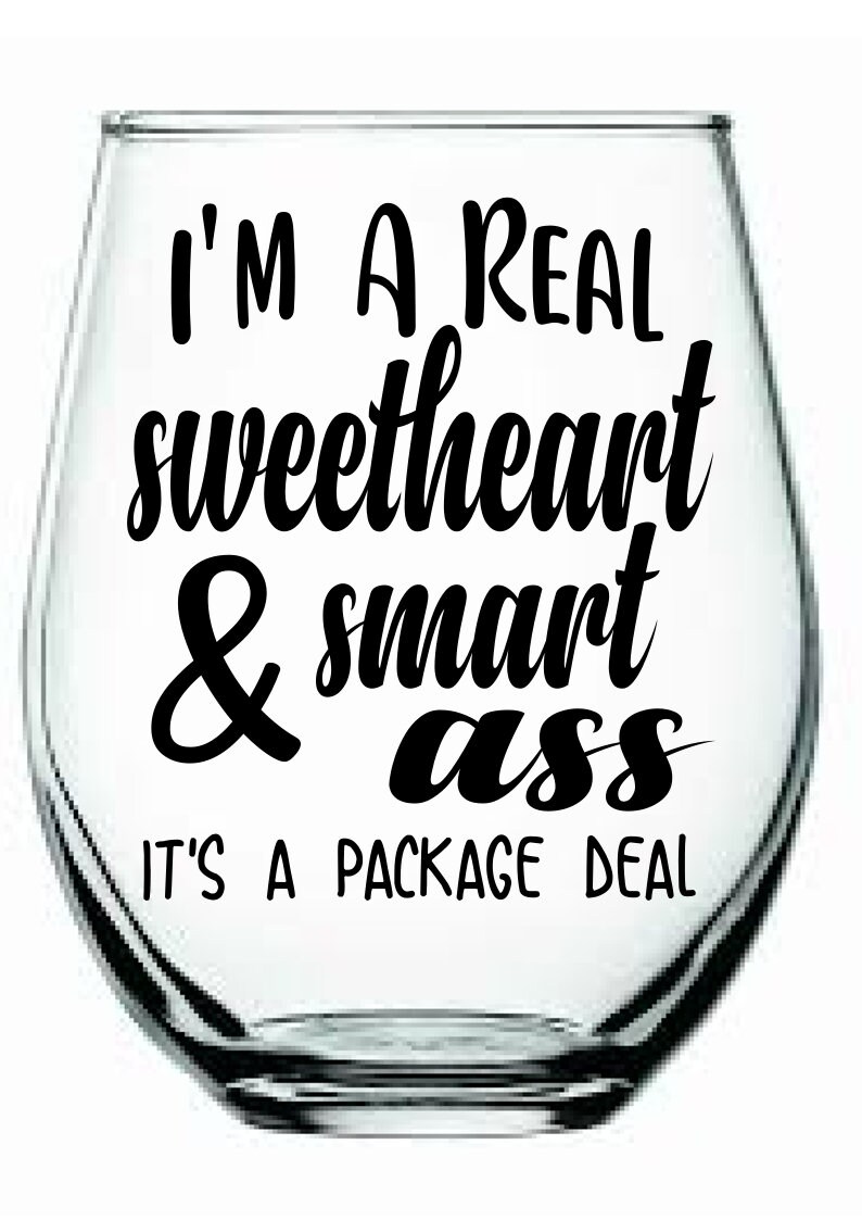I'm a Real Sweetheart & Smart Ass Svg File Funny Quote | Etsy