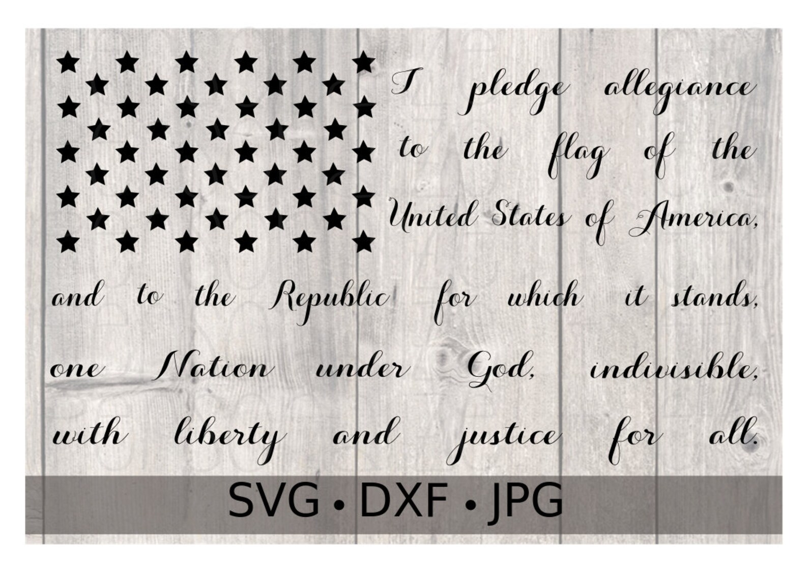 Pledge of Allegiance Svg File Use With Cricut or Silhouette - Etsy