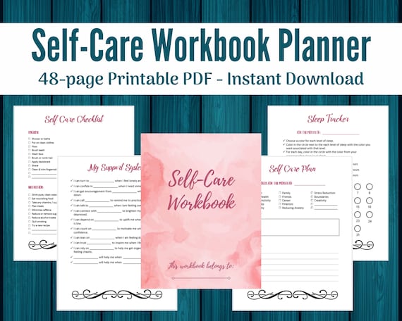 Self-care Workbook Planner Printable PDF 8.5x11 Letter-size - Etsy