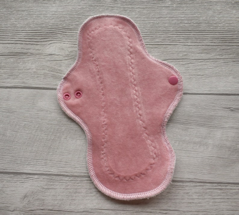 10" Reusable MENSTRUAL Cloth Pad, RTS, Csp, HEAVY Flow, Pink Bamboo ...