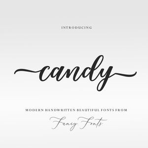 Candy Calligraphy Font: Modern Handwritten Font With Tails (digital ...