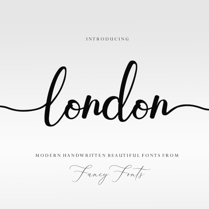 Font With Tails - Etsy