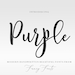 Purple Calligraphy Font: Modern Script With Tails (digital Download) - Etsy