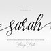 Sarah Cursive Font: Modern Swirly Wedding Font (TTF Digital Download ...