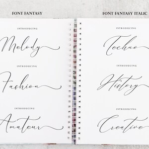 Fantasy Script Font: Modern Calligraphy Font With Tails (digital ...
