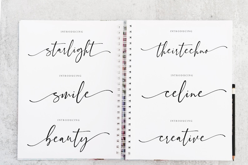 Beitmil Script Font: Modern Cursive With Swirls (TTF Digital Download ...