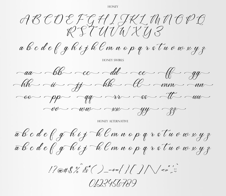 Honey Script Font: Modern Calligraphy, Wedding Font (TTF, Digital Download) - Etsy