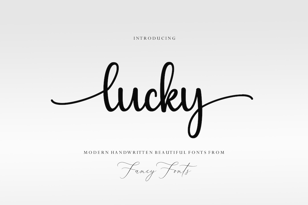 Lucky Script Font: Modern Calligraphy Font (digital Download) - Etsy
