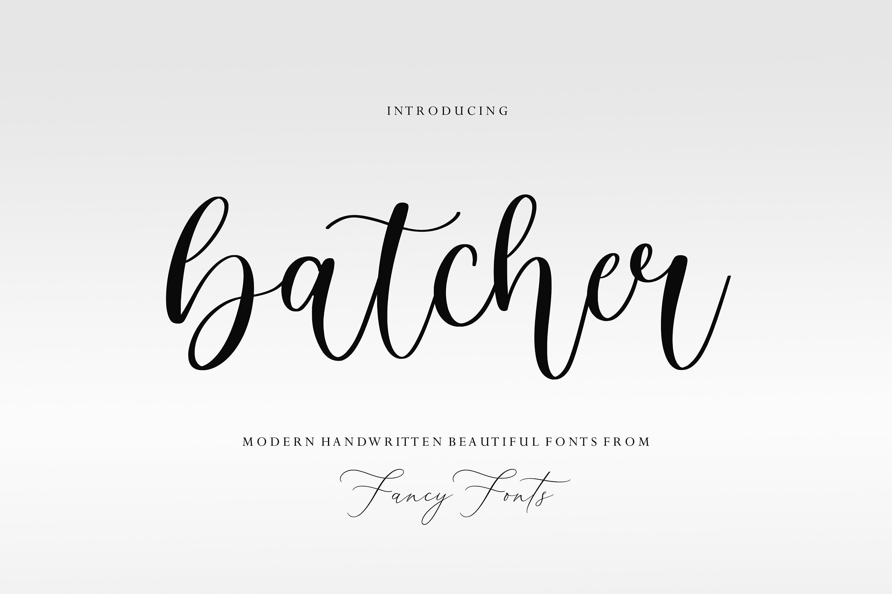 Batcher Script Font: Modern Calligraphy, Cricut & Canva Font (digital ...