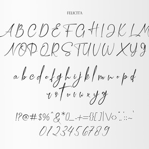 Felicita Script Font: Modern Handwritten Cursive (TTF File) - Etsy