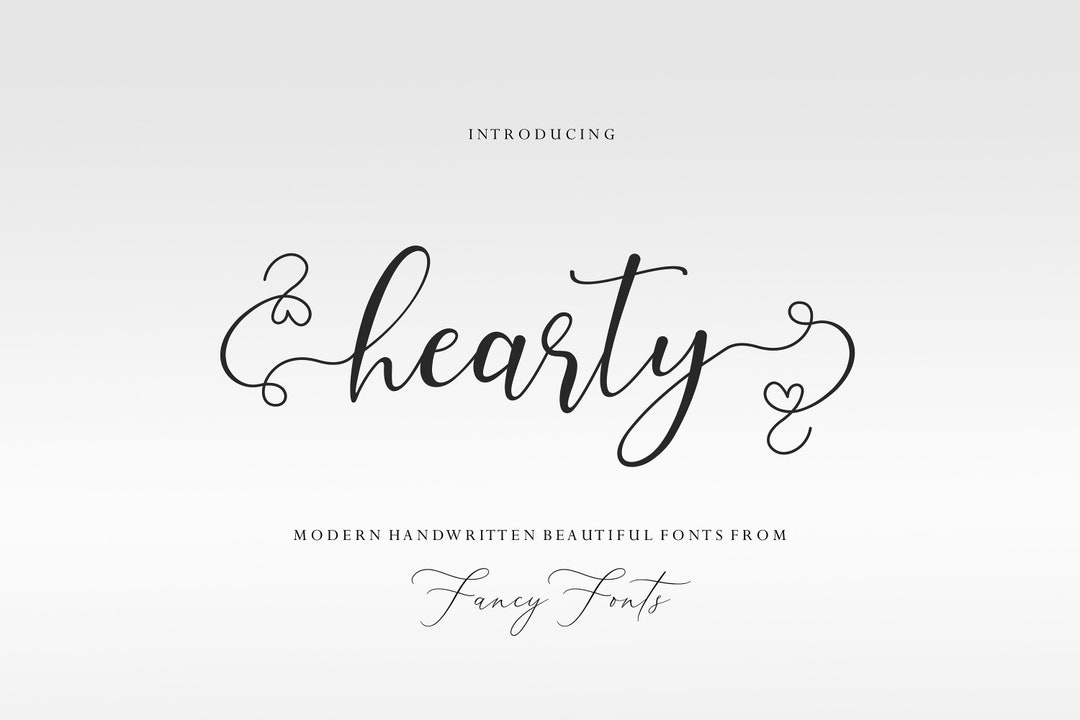 Hearty Script Font, Wedding Invitation Font (TTF, Digital Download) - Etsy