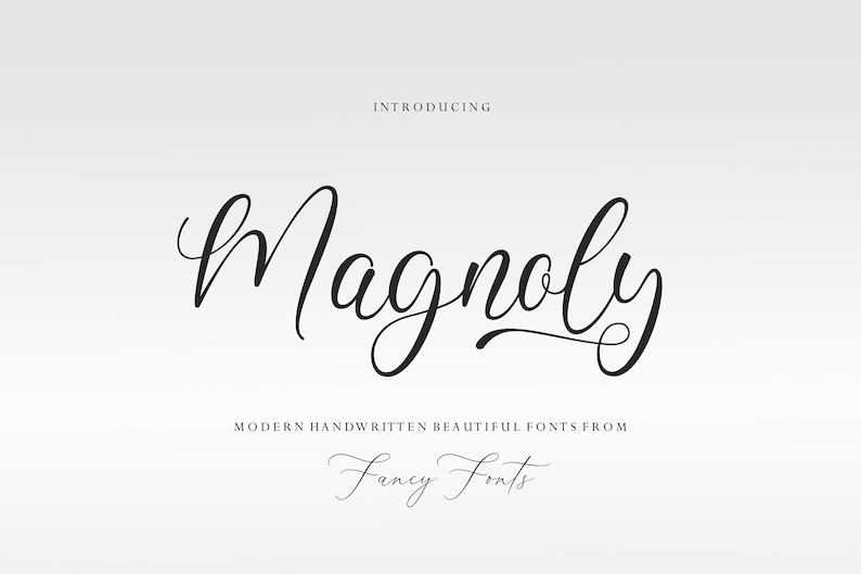 Magnoly Script Font: Modern Calligraphy Font With Tails (digital ...