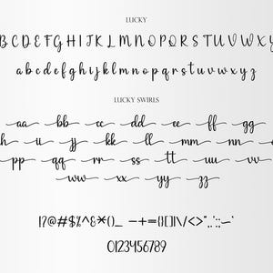 Lucky Script Font: Modern Calligraphy Font (digital Download) - Etsy